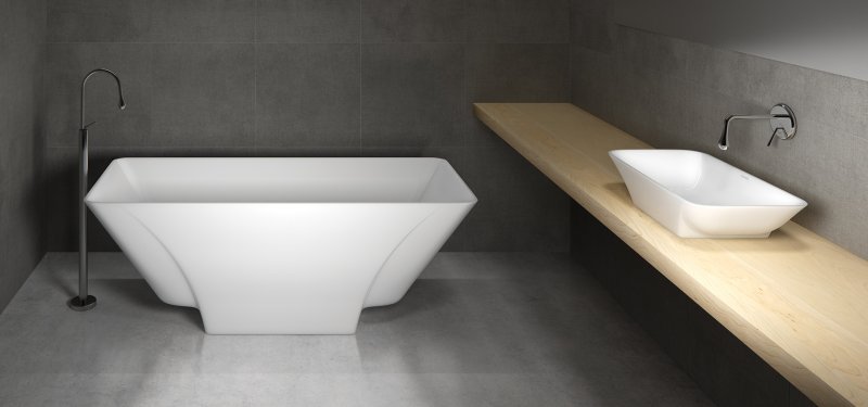 Cada baie compozit freestanding 163x63 cm cod CCLRMR1663