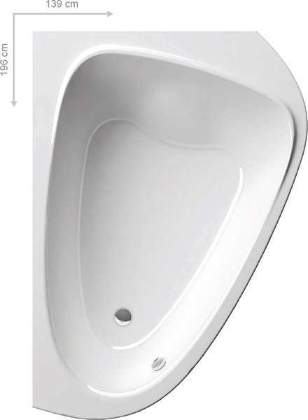 Cada baie pentru incastrat 196x139 cm cod.CARK196